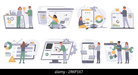 Software testing composition set with error symbols flat isolated ...