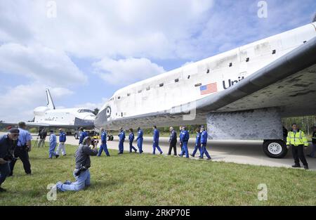 CHANTILLY, Virginia, United States — The nose and cockpit of the space ...