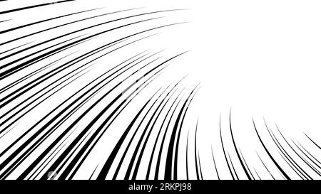 Comic line effect. Radial and horizontal speed motion texture for manga ...
