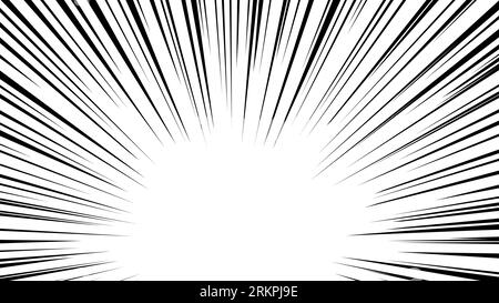 Manga comic effect on transparent background. Motion radial lines for ...