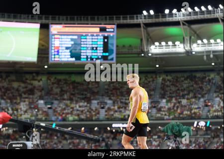 Manuel Eitel (Germany) before the decathlon 400 metres during the world athletics championships ...