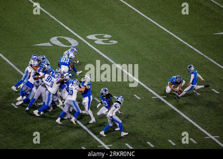 Carolina Panthers place kicker Eddy Pineiro (4) prepares to kick during ...