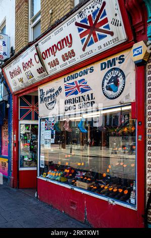 The British Boot Company Store in Camden London. Founded 1851 as Holts ...