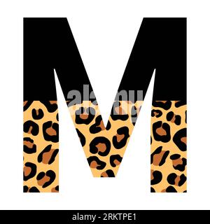 Leopard letter C on white background. Isolated illustration Stock Photo ...