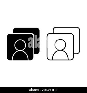 Accounts icon isolated on white background. Profile symbol modern ...