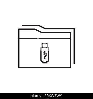 Importing file icon isolated on white background. Folder symbol modern ...