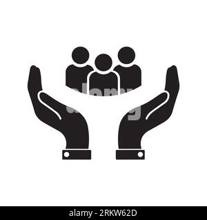 Customer service icon in modern flat style design. Vector illustration ...