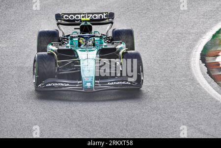 The 2023 Aston Martin AMR23 Formula One Car driven by Lance Stroll and Fernando Alonso, on ...