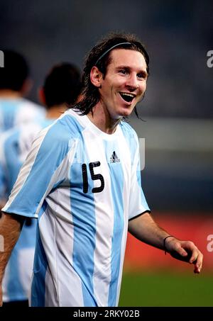 Lionel Messi in the 2006 Olympic Soccer Tournament Stock Photo - Alamy