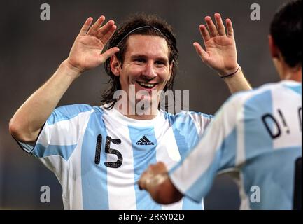 Lionel Messi in the 2006 Olympic Soccer Tournament Stock Photo - Alamy