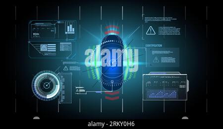 Set HUD Interface Elements - Lines, Circles, Pointers, Frames, Bar Download for Web Applications ...