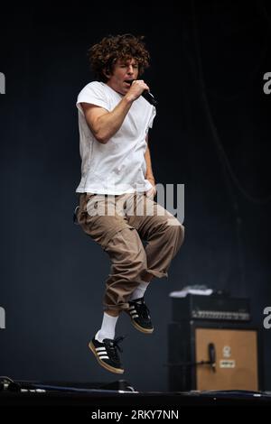 Brendan Yates of Turnstile performs on day three of the Lollapalooza ...