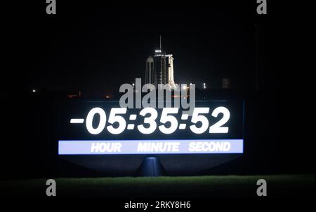 NASA Crew-8 Countdown Clock Stock Photo - Alamy