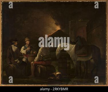 Drinking wine. Quadal, Martin Ferdinand (1736-1808), painter Stock ...