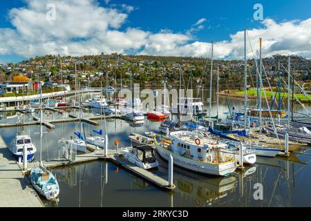 The Seaport Marina on the Esk River in Launceston in Tasmania ...