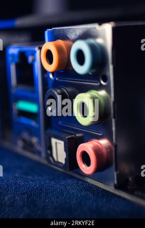 Desktop computer back panel Stock Photo - Alamy