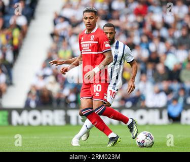 Morgan Rogers #10 of Middlesbrough during the pre-game warmup ahead of ...