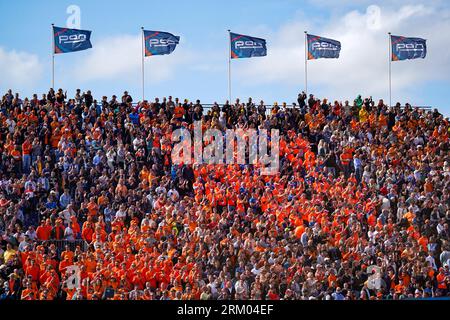 Dutch fans in the stands ahead of the World Cup Group F soccer match ...