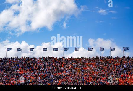 Dutch fans in the stands ahead of the World Cup Group F soccer match ...