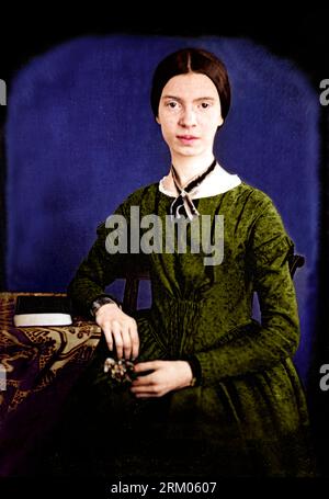 Emily Dickinson. Portrait of the American poet, Emily Elizabeth ...