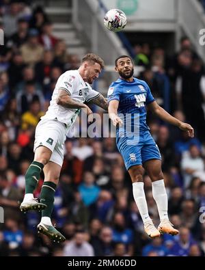 Birmingham City's Keshi Anderson (right) has a shot on goal during the ...
