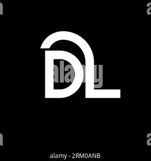 DL letter logo design on black background. DL creative initials letter ...