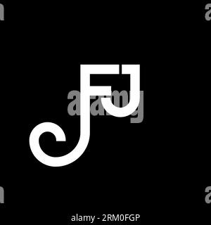 FJ letter logo design on black background. FJ creative initials letter ...