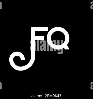 FQ letter logo design on black background. FQ creative initials letter ...