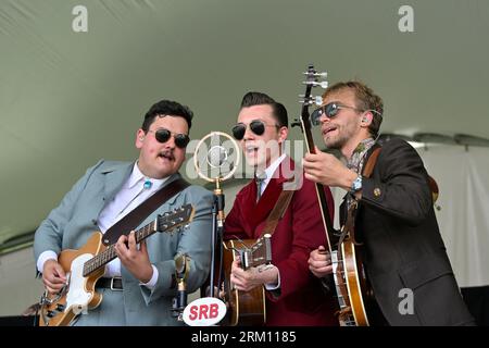 Jake Vaadeland and The Sturgeon River Boys pose for photos after ...