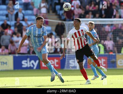 Coventry City's Bobby Thomas and Sunderland's Wilson Isidor (right ...