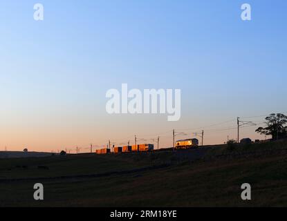 Freightliner class 66 locomotive 66544 passes Burton Salmon with a ...