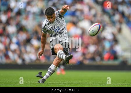 Caleb Muntz of Fiji converts a penalty during the 2023 Summer Series ...