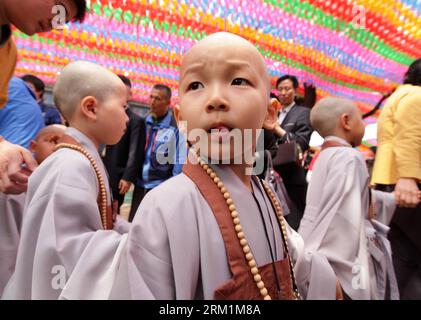 South Korean child monks attend an event to celebrate the upcoming ...