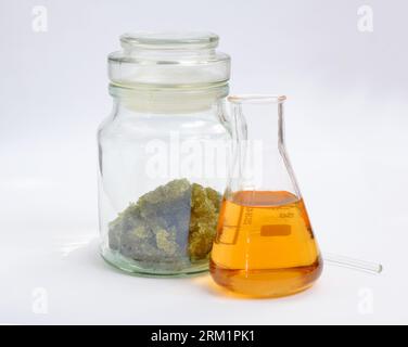 Iron II sulfate or sulphate, ferrous sulfate. Also copperas and green ...
