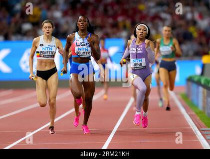 Great Britain's Yemi Mary John, Laviai Nielsen, Amber Anning and Nicole ...