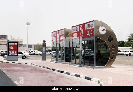 The Air Conditioned Bus Stop in Dubai, United Arab Emirates Stock Photo ...