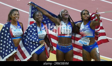 Gabrielle THOMAS, Sha'Carri Richardson,Twanisha TERRY,Tamari DAVISwith ...