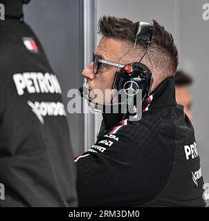Peter Bonnington, "Bono" racing engineer at Mercedes of Kimi Antonelli ...