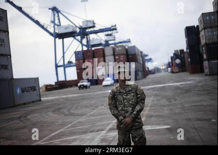 Containers are being transported at the container terminal Altenwerder ...
