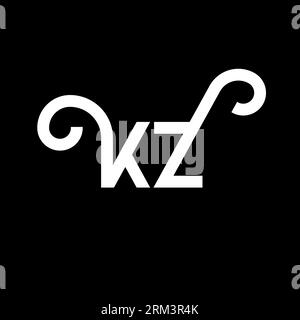 KZ Letter Logo Design. Initial letters KZ logo icon. Abstract letter KZ minimal logo design ...