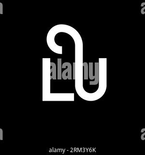 LU Letter Logo Design. Initial letters LU logo icon. Abstract letter LU ...