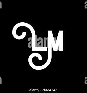 LM Letter Logo Design. Initial letters LM logo icon. Abstract letter LM ...