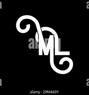 ML Letter Logo Design. Initial letters ML logo icon. Abstract letter ML ...