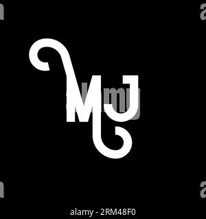 MJ Letter Logo Design. Initial letters MJ logo icon. Abstract letter MJ ...