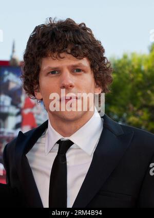 Jesse Eisenberg poses at the premiere of the film "Sasquatch Sunset" at ...