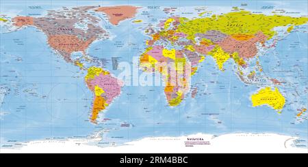 Catalan language Political map of the world Equal earth projection ...