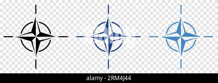 Set of NATO logos. Editorial North Atlantic Treaty Organization icons ...