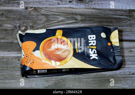 Cairo, Egypt, August 26 2023: Brisk Rafah Abo Garad Palestinian coffee ...