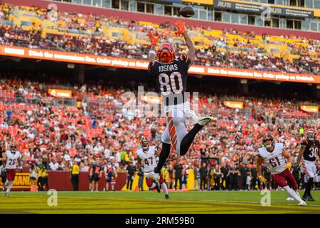 Cincinnati Bengals wide receiver Andrei Iosivas (80) in action during ...