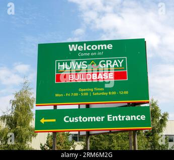 Sign for Huws Gray Buildbase centre, Ransomes industrial park, Ipswich ...